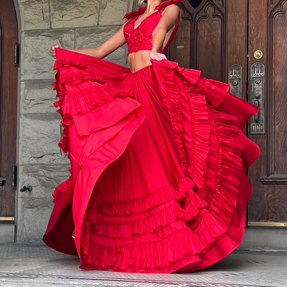 Rachel Allan | Dresses | Rachel Allan Vibrant Red Dress | Poshmark